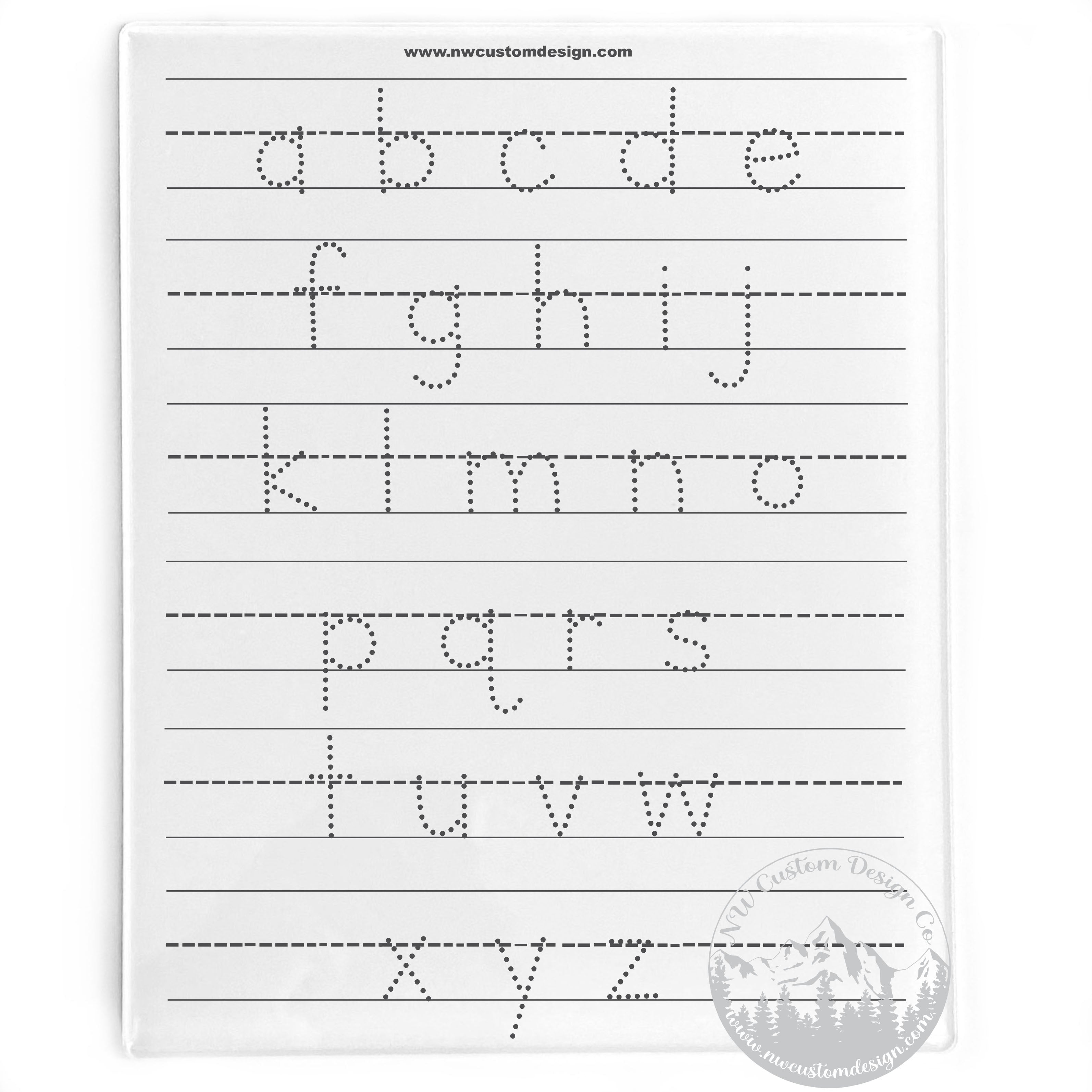 Lower Case Alphabet Dry Erase Board – Northern Wonders